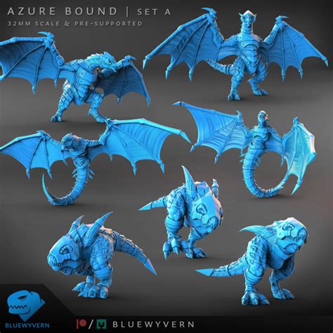 3d printable azure bound complete set a by bluewyvern
