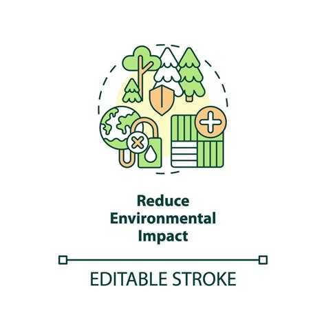2d customizable reduce environmental impact icon representing vertical