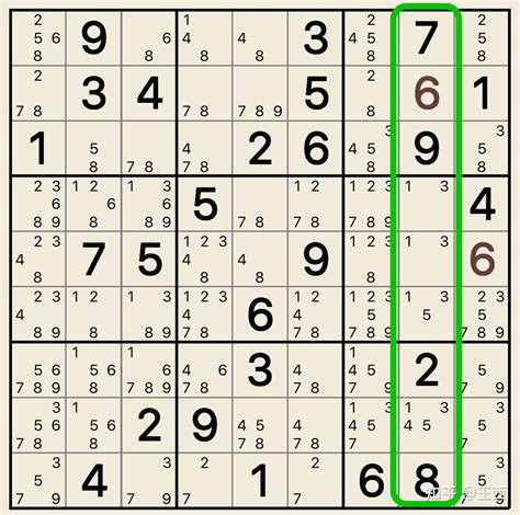 009标准数独技巧之同区确定数组法二 知乎