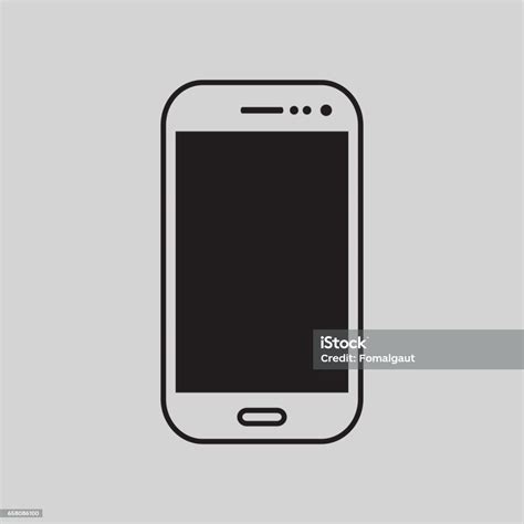 스마트폰 아이콘입니다 휴대 전화의 실루엣입니다 아트 로고 디자인입니다 플랫 웹 로그인 하십시오입니다 벡터 일러스트 레이 션 개념에 대한 스톡 벡터 아트 및 기타 이미지