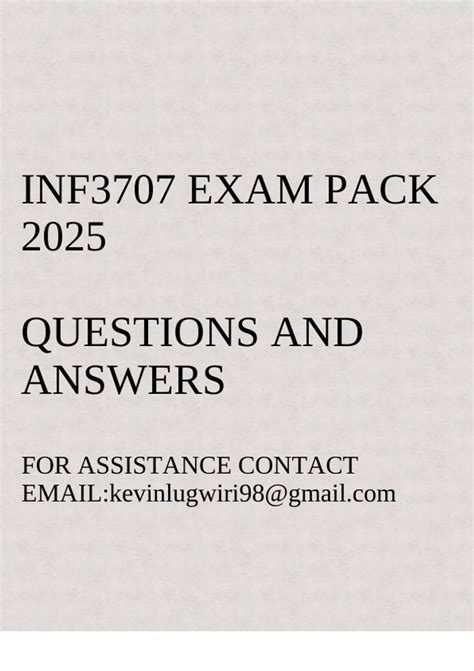 Inf3707 Database Design And Implementation Database Design And Implementation Inf3707
