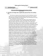 Metacognitive Reading Report STS Docx Metacognitive Reading Report Name Eldon Ryan Libo On