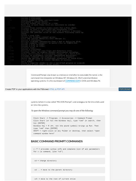 Windows Command Prompt Cmd Cheat Sheet The Hackr Pdf Command Line Interface Computer File