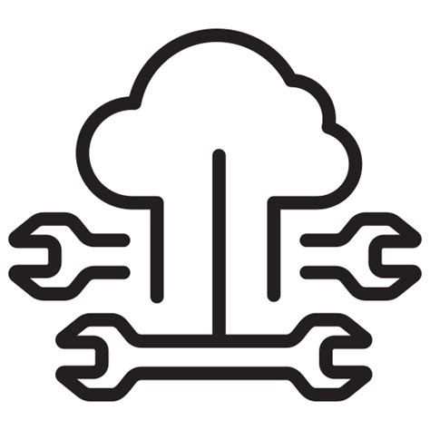 Cloud Computing Settings Wrench Configuration Repair Tool Icon