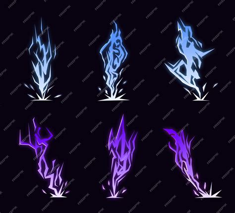 Premium Vector Lightning Animation Set With Sparks Cartoon Lightning