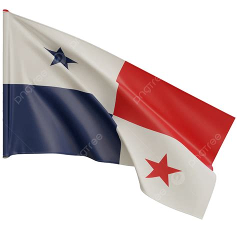 파나마 깃발을 흔드는 기둥이 있는 파나마 국기 투명하게 흔들며 파나마 국기 파나마 국기 Png 일러스트 및 Psd 이미지 무료 다운로드 Pngtree