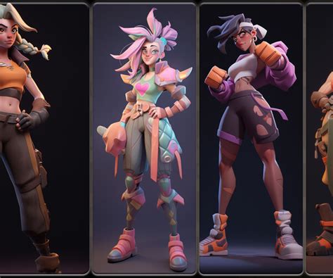 Artstation 200 Stylized Female Brawler Reference Pack 4k V134