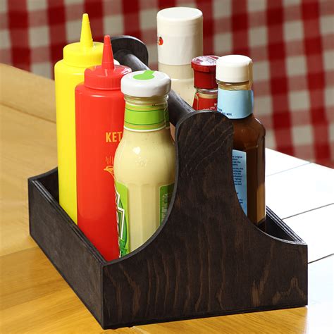 Pine Condiment Caddy 25 X 18 X 18cm Pine Condiment Caddy 25 X 18 X 18cm