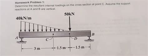 solved homework problem 1 determine the resultant internal