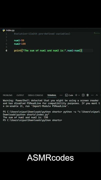 Add Two Numbers Python Programming Pythonprogramming Python Youtube
