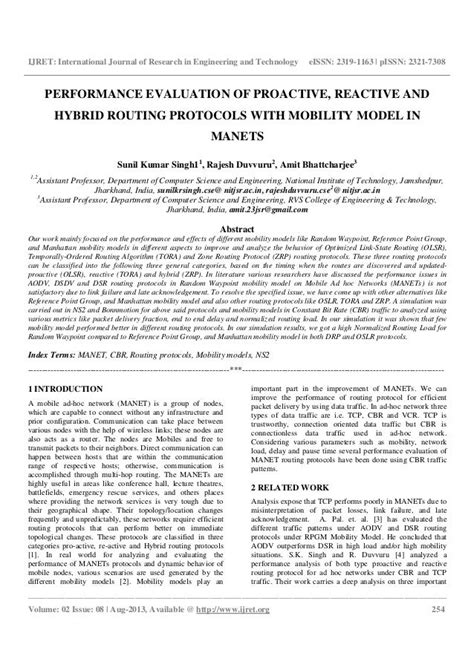performance evaluation of proactive reactive and