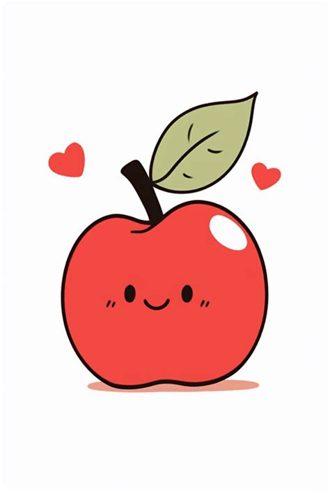 卡通拟人卡通苹果水果插画