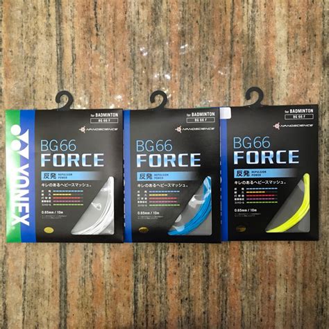 Japan Imported เอ็นแบดมินตัน Yonex Bg66 Force รหัส Jp Code มี 3 สี เกรด