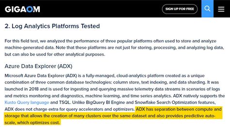 Kusto Azuredataexplorer Microsoft Gigaom Aviv Yaniv