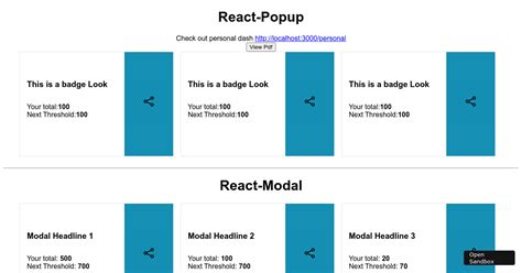 React Modal Versus React Popup Codesandbox