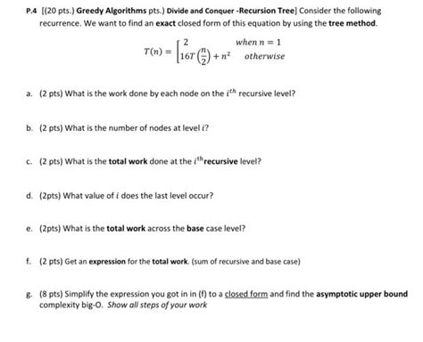 Solved P4 20 Pts Greedy Algorithms Pts Divide And