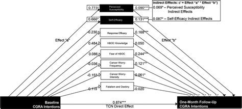 single mediation analysis indirect effects of theorized mediators on