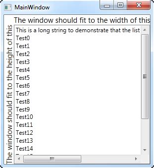 C Window SizeToContent And ListBox Sizing Stack Overflow