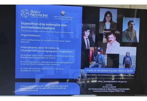 Посольство Азербайджана во Франции опубликовало кадры с выставки в память о журналистах