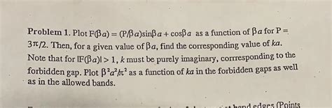 Solved Problem Plot F A P A Sin A Cos A As A Function Chegg Com