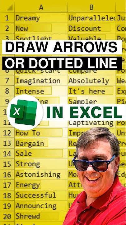 Excel How To Draw Arrows Or Dotted Lines In Excel Shorts Excel Episode S0040 Youtube