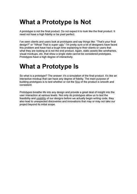 What A Prototype IS IS NOT What A Prototype Is Not A Prototype Is Not The Final Product Do