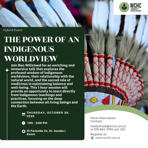 The Power Of An Indigenous Worldview Woolwich Community Health Centre