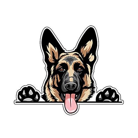 Wickedgoodz German Shepherd Decal Durable Vinyl Sticker For Cars And More