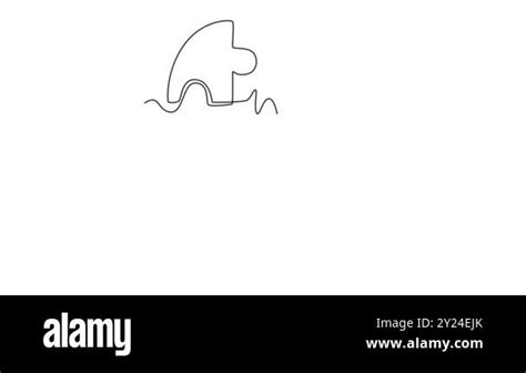 Animated Self Drawing Of Continuous Line Draw Light Bulb With Pieces Of
