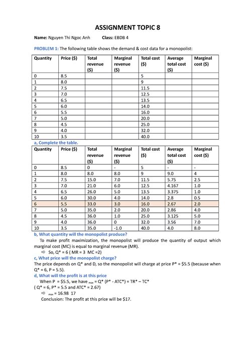 Assignment Topic 8 Requirements Assignment Topic 8 Name Nguyen Thi Ngoc Anh Class Ebdb 4