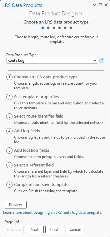 Create A Template For An LRS Route Log Data ProductArcGIS Pro Documentation
