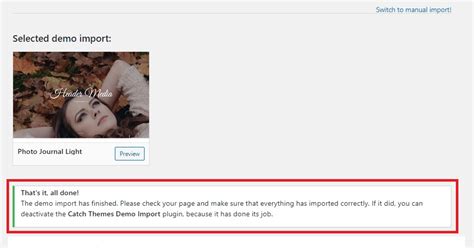 How To Import Theme Demos With Catch Themes Demo Import
