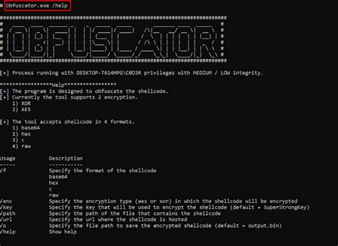 Obfuscator The Program Is Designed To Obfuscate The Shellcode