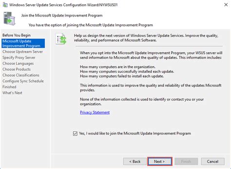 windows server 2016 update services initial configuration wsus 2016