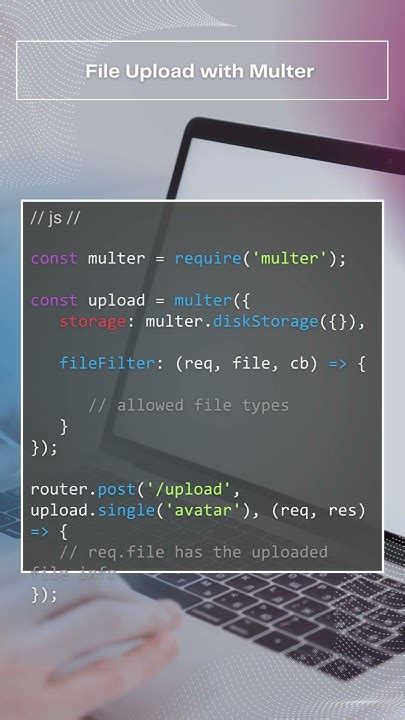 Node Js How To Handle File Uploads In Node Js Nodejs Express Multer File Upload Youtube
