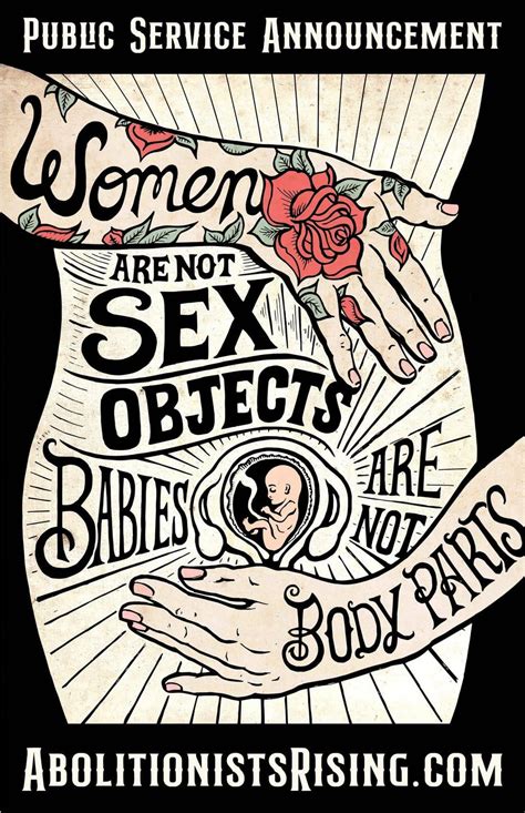 Women Are Not Sex Objects Babies Are Not Body Parts Sign Women Are Not Sex Objects Babies Are Not Body Parts Sign