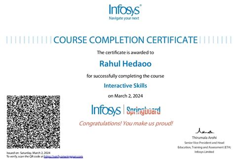 thanks to infosys springboard amazing learnings and significantly