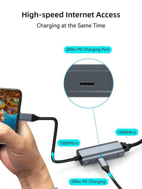 Danycase Usb C Ethernet Network Adapter For Pro Air Usb C To Rj45