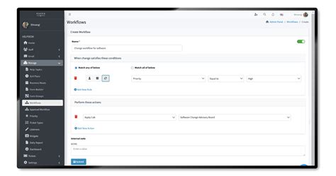 Change Workflow Faveo Servicedesk Software