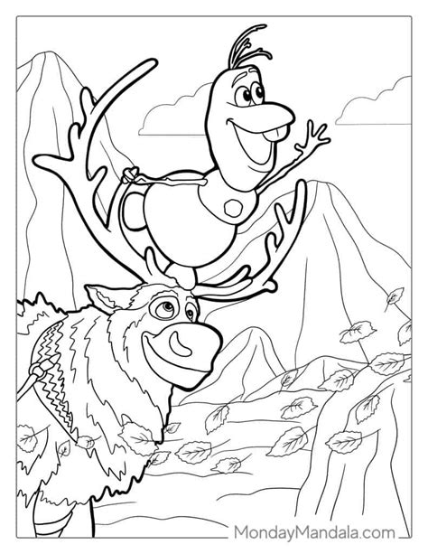 Olaf Melting Coloring Pages 2025