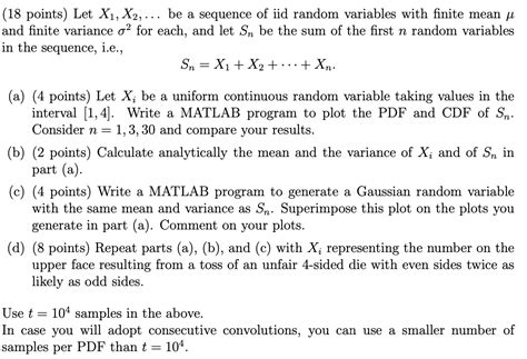 18 Points Let X1x2 Be A Sequence Of Iid Random