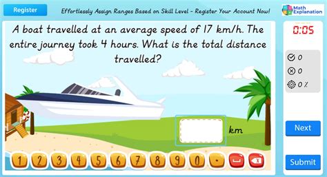 math explanation calculating distance traveled engaging primary
