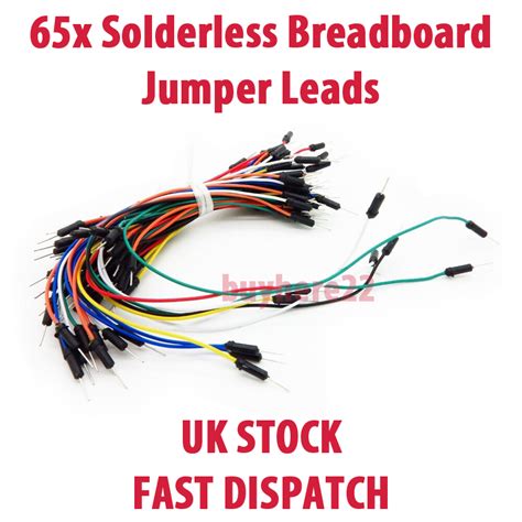 65 X Solderless Breadboard Jumper Leads Wires Cables Arduino Pic Raspberry Pi Ebay