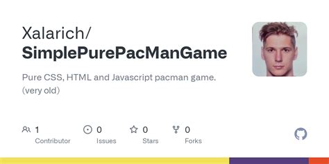 Github Xalarichsimplepurepacmangame Pure Css Html And Javascript