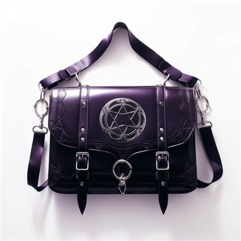 Swarovski Pentagram Messenger Bag Witchcore Style With Dark Proportions