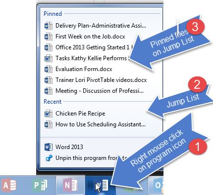 Clear Recent Files From A Taskbar Jump List Win Elizabethtown College ITS Blog