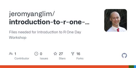 Github Jeromyanglimintroduction To R One Day Workshop Files Needed