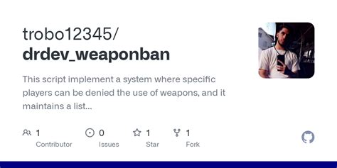 Github Trobo12345drdevweaponban This Script Implement A System
