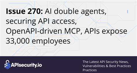 Issue 270 Ai Double Agents Securing Api Access Openapi Driven Mcp