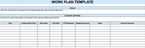 10 Free Work Plan Templates To Organize Your Projects And Energize Your Team Template For Work